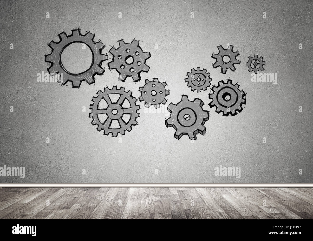 Gear mechanism as teamwork concept Stock Photo - Alamy