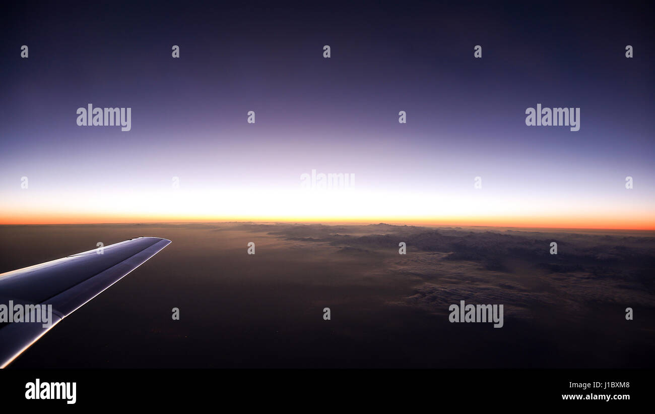 Sunset from plane Stock Photo - Alamy