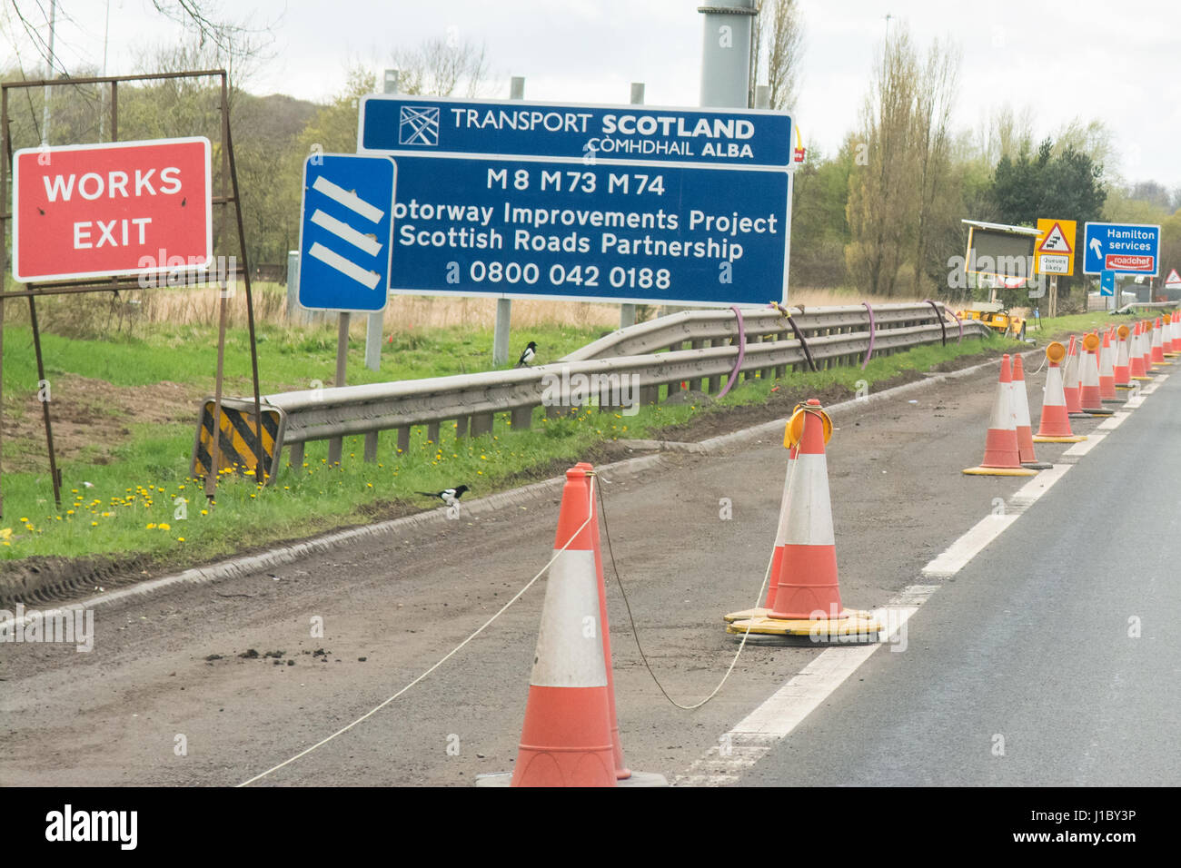 M8 M73 M74 motorway improvements, Glasgow, Central Scotland, UK Stock ...