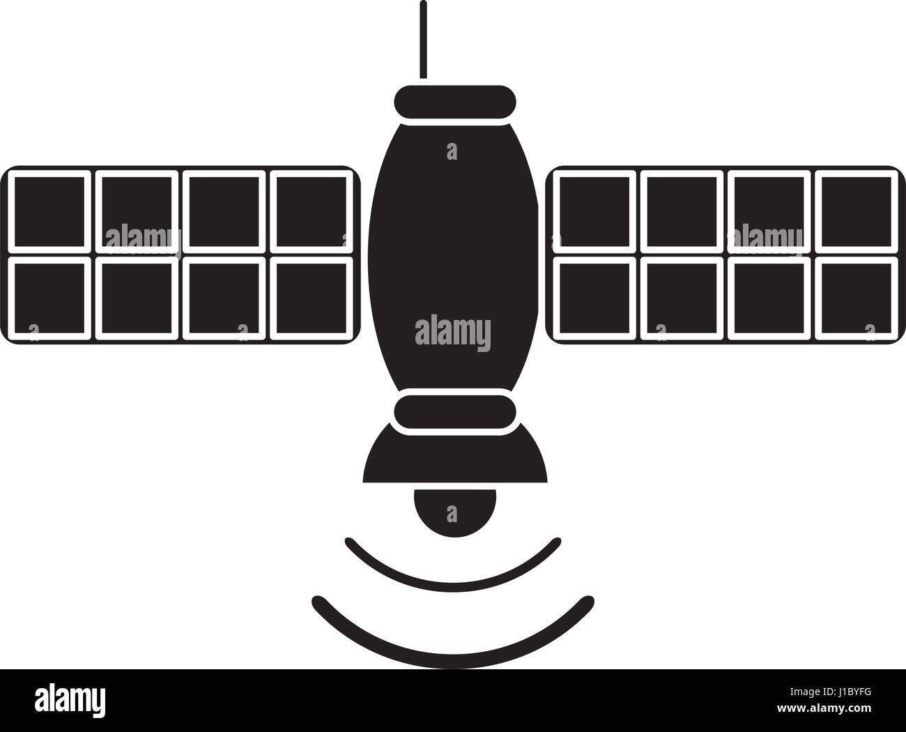 silhouette satellite telecommunication transmitter signal world Stock ...