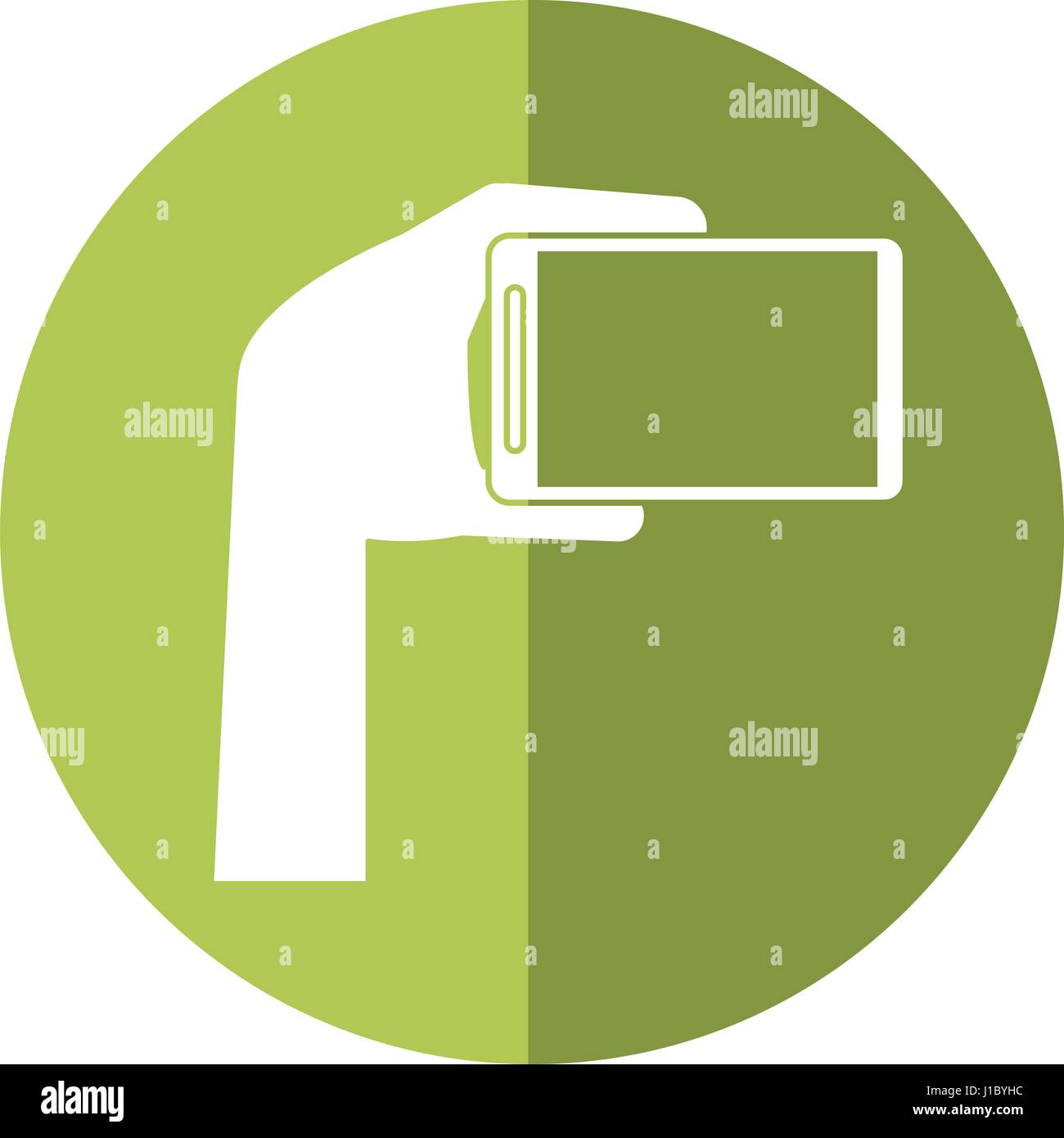 hand with mobile device modern shadow Stock Vector Image & Art - Alamy