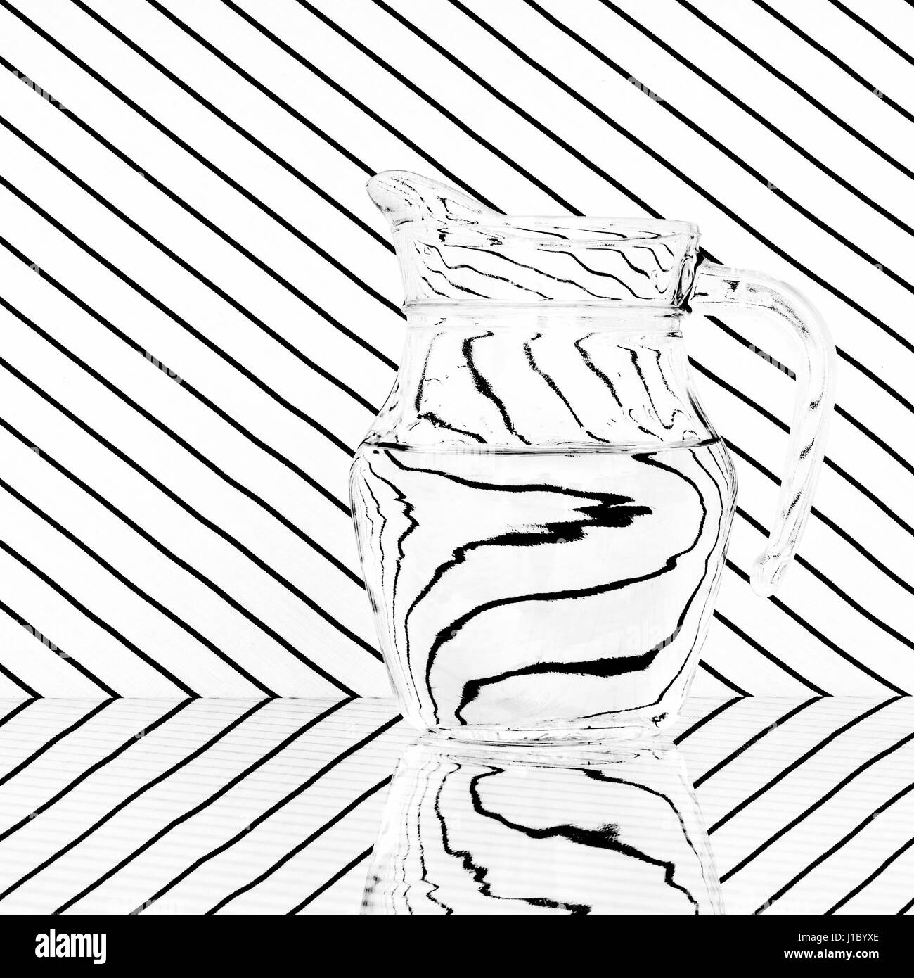 Striped glass Black and White Stock Photos & Images - Alamy