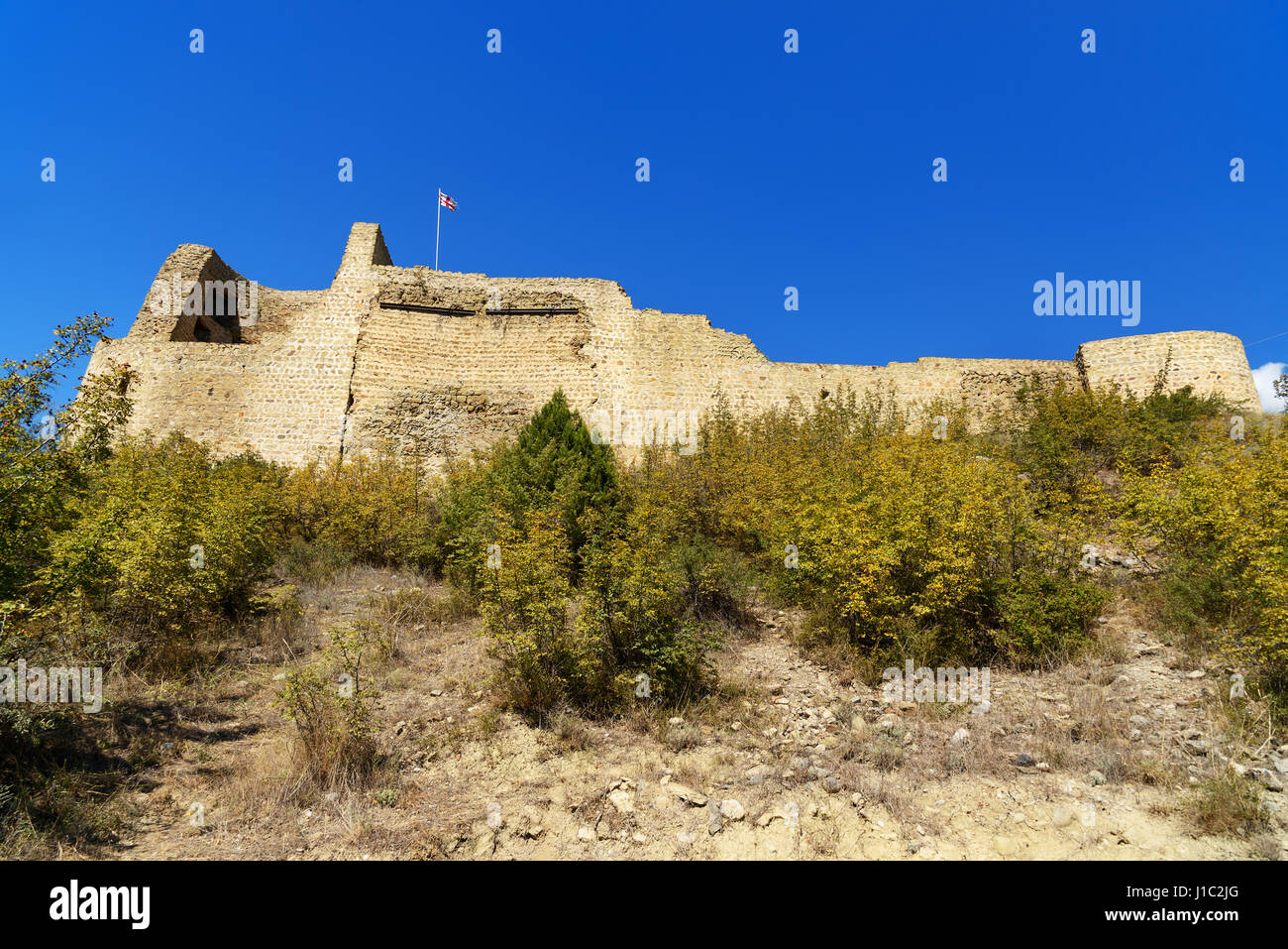 Ruins of Bebris Tsikhe Fortress in Mtskheta, Georgia Stock Photo - Alamy