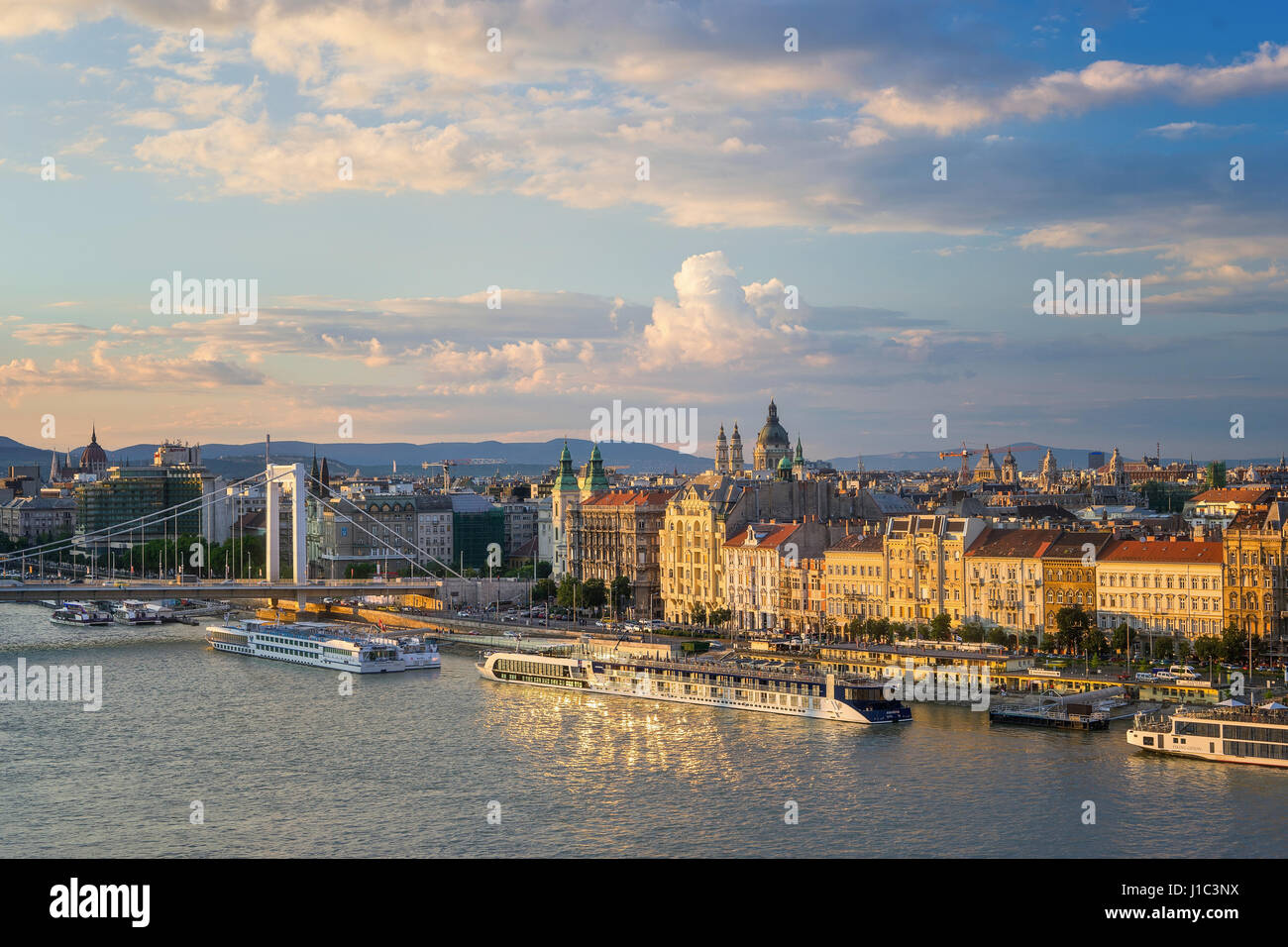 Budapest is a beautiful city split by the mighty Danube river Stock ...