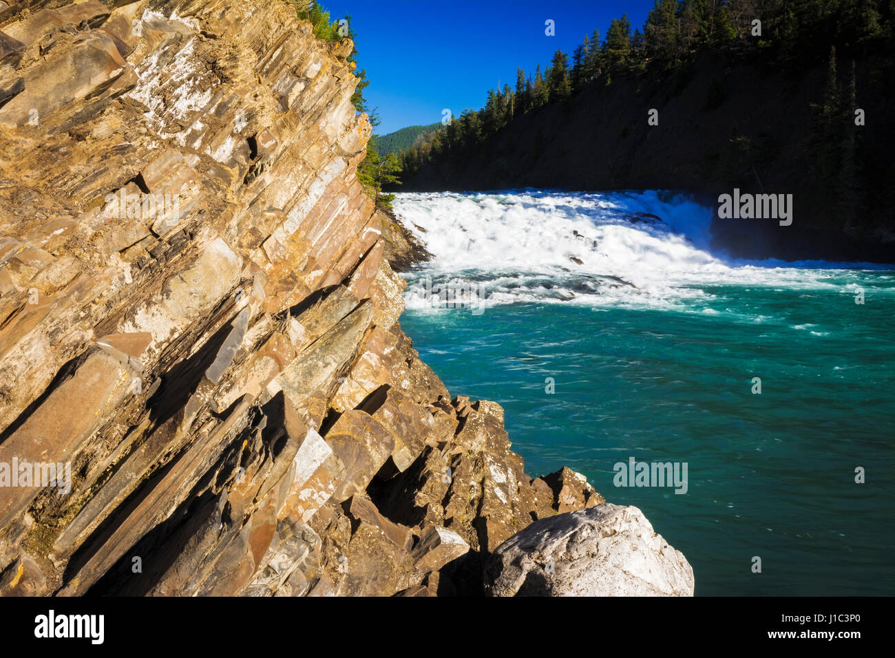 Bow Falls, Banff National Park, Alberta, Canada Stock Photo - Alamy