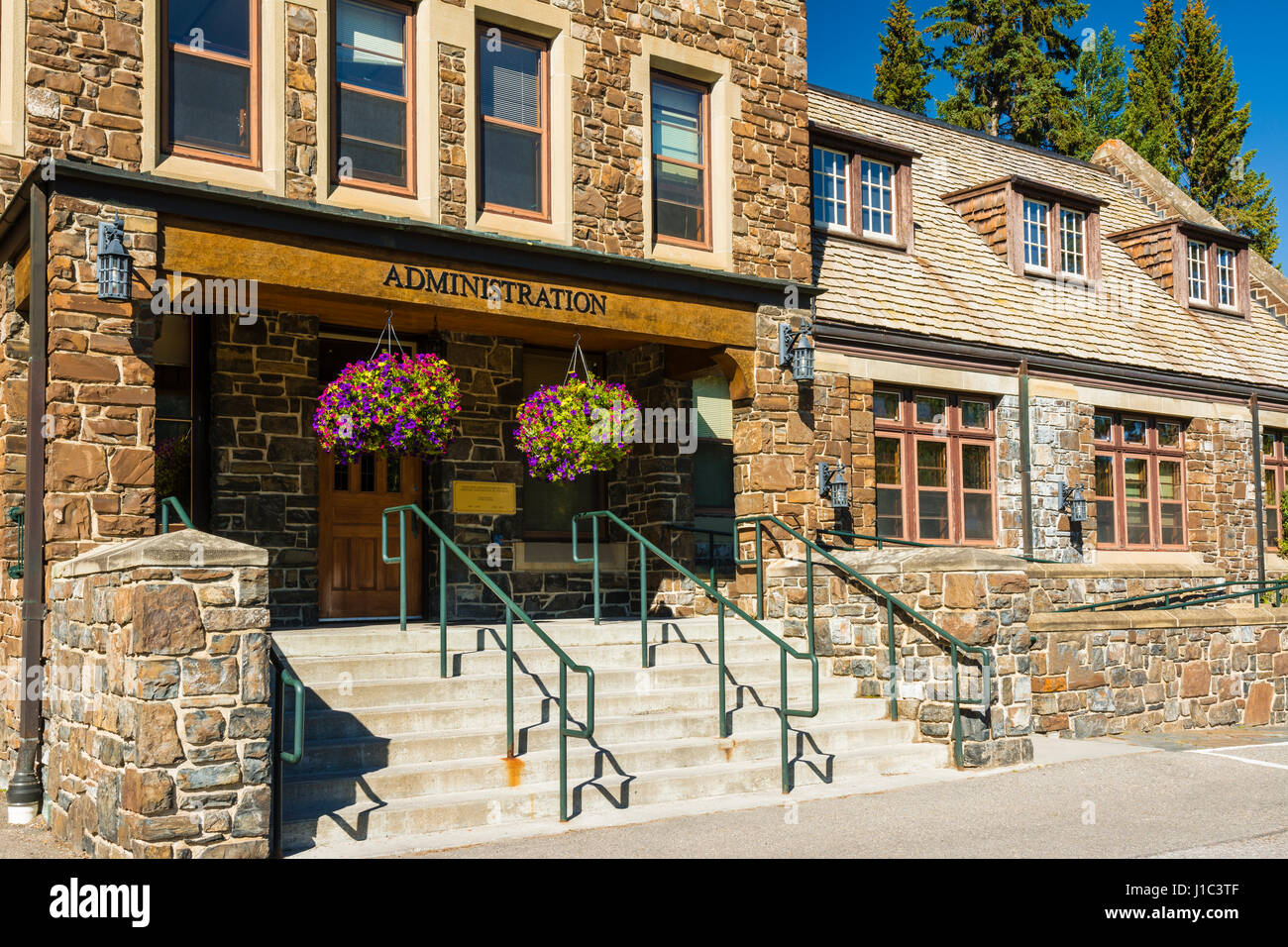 The Banff Administration Building, Banff National Park, Alberta, Canada ...