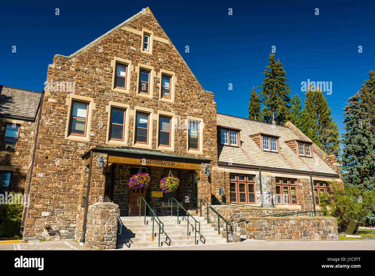 The Banff Administration Building, Banff National Park, Alberta, Canada ...