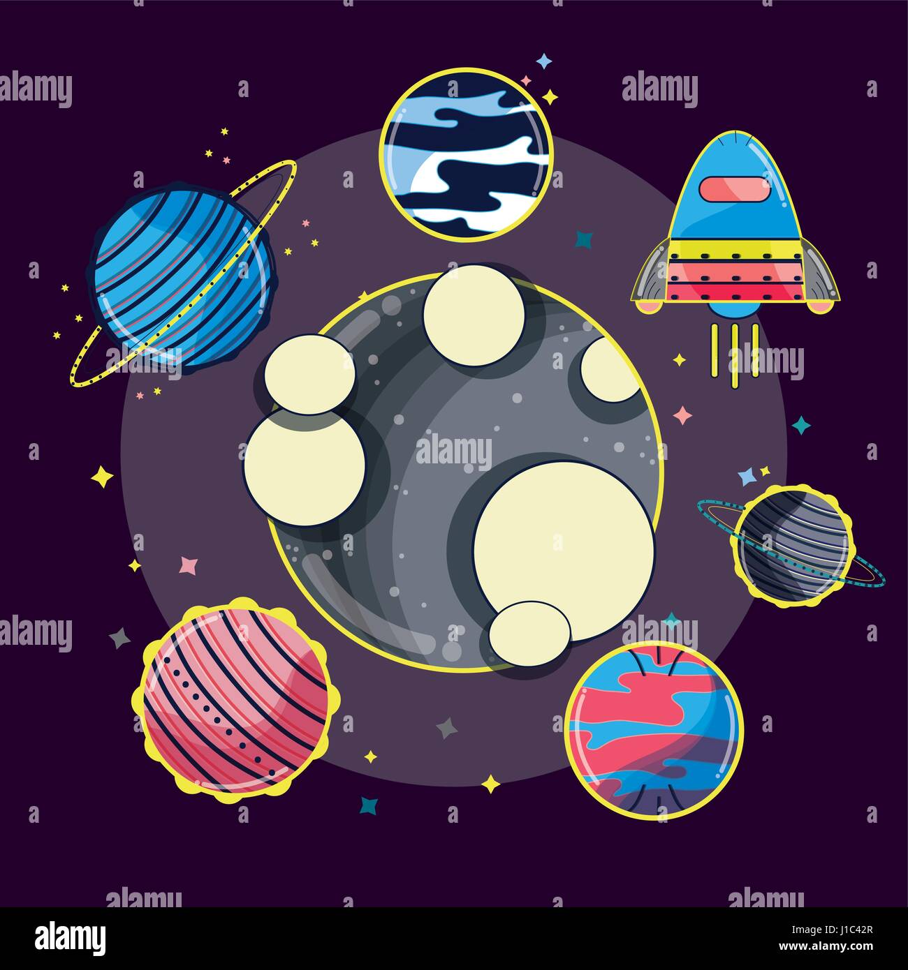 Moon orbit around earth Stock Vector Images - Alamy