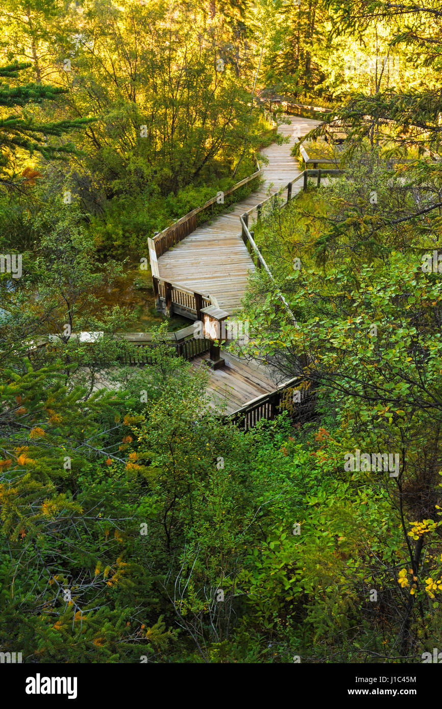 Interpretive boardwalk at Cave and Basin National Historic Site, Banff ...