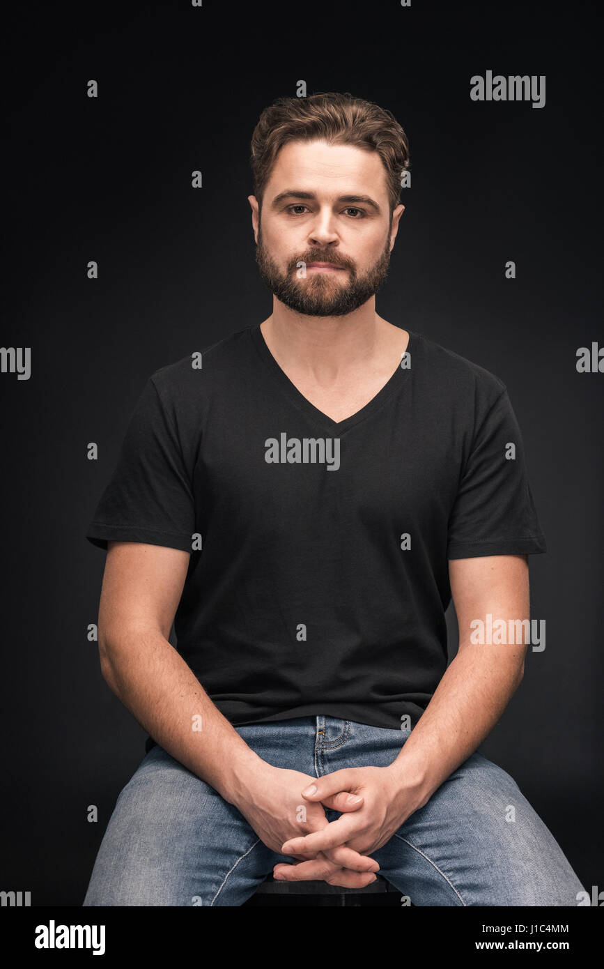 Beautiful black family sitting hi-res stock photography and images - Alamy