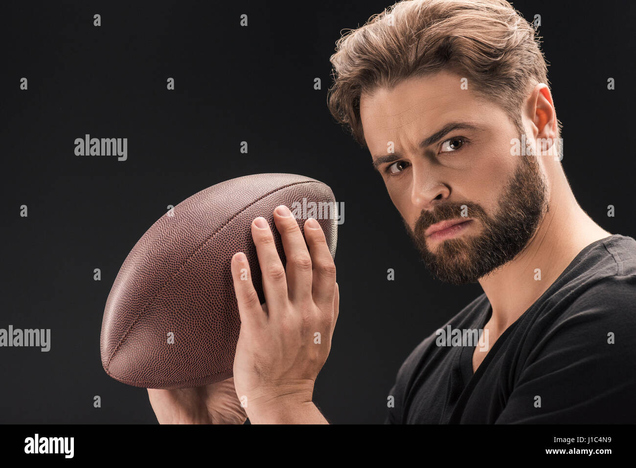 Bearded rugby player hi-res stock photography and images - Alamy