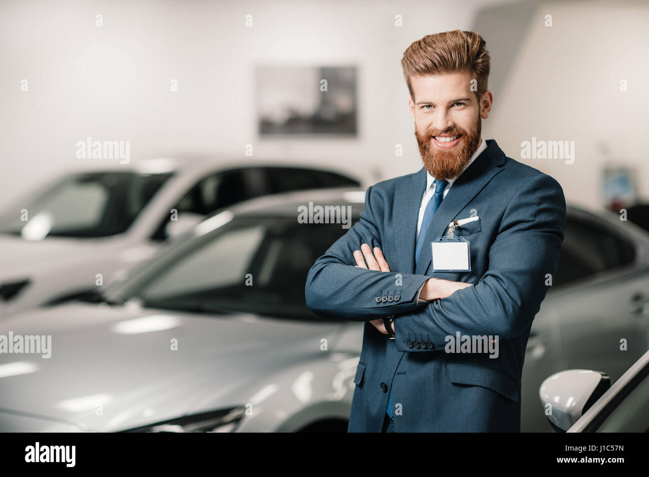 Salesman in suit hi-res stock photography and images - Alamy