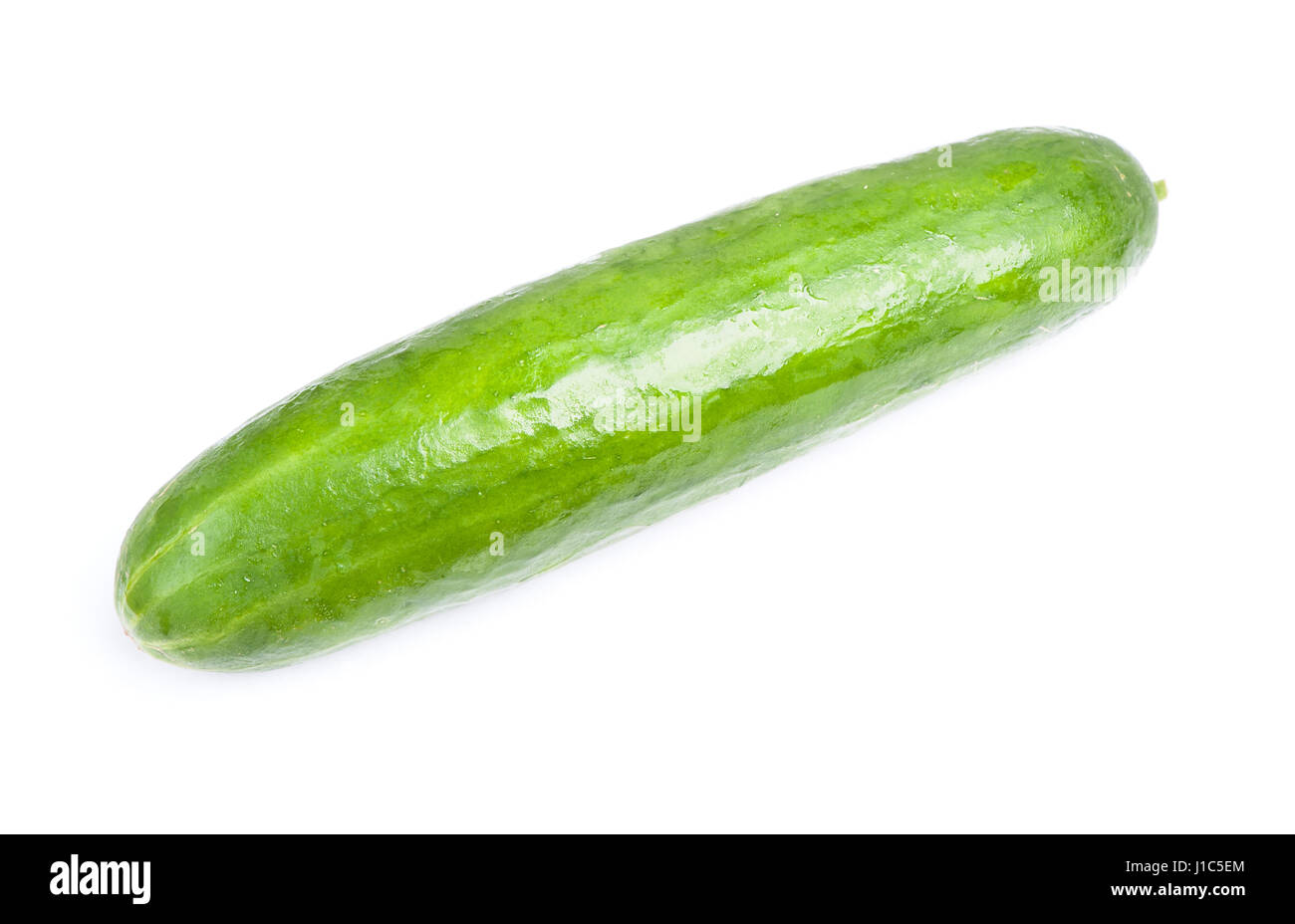Ripe sweet green cucumber isolated on white background Stock Photo - Alamy