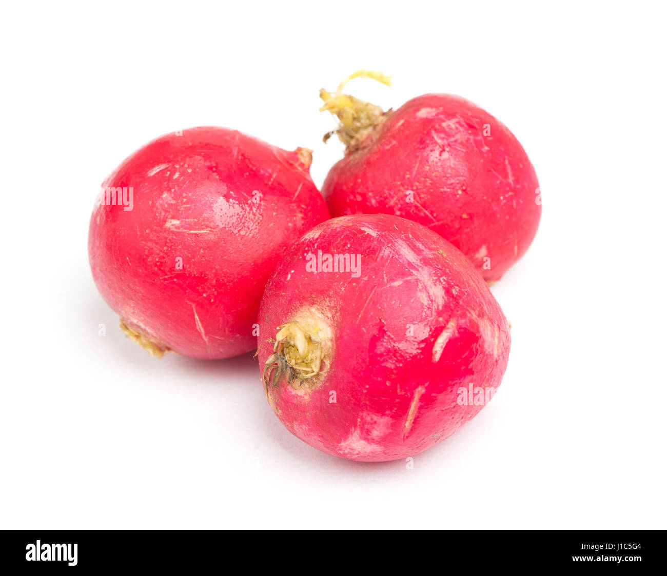 Radishes isolated on white background Stock Photo - Alamy