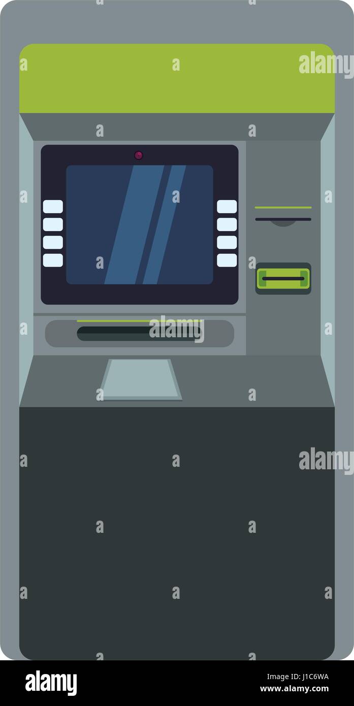 Withdrawing cash at atm Stock Vector Images - Alamy