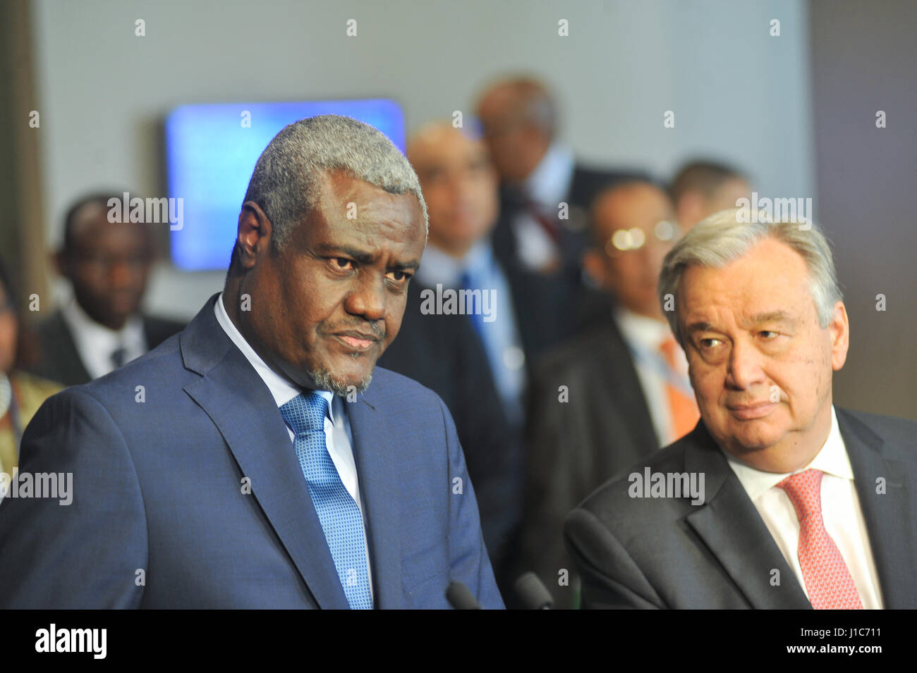 Addis Ababa, Ethiopia. 19th Apr, 2017. UN Secretary-General Antonio ...