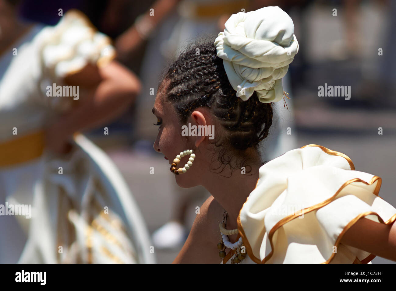 Group of dancers of Africa descent Afrodescendiente performing at the ...