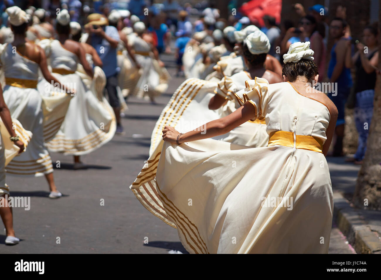Group of dancers of Africa descent Afrodescendiente performing at the ...