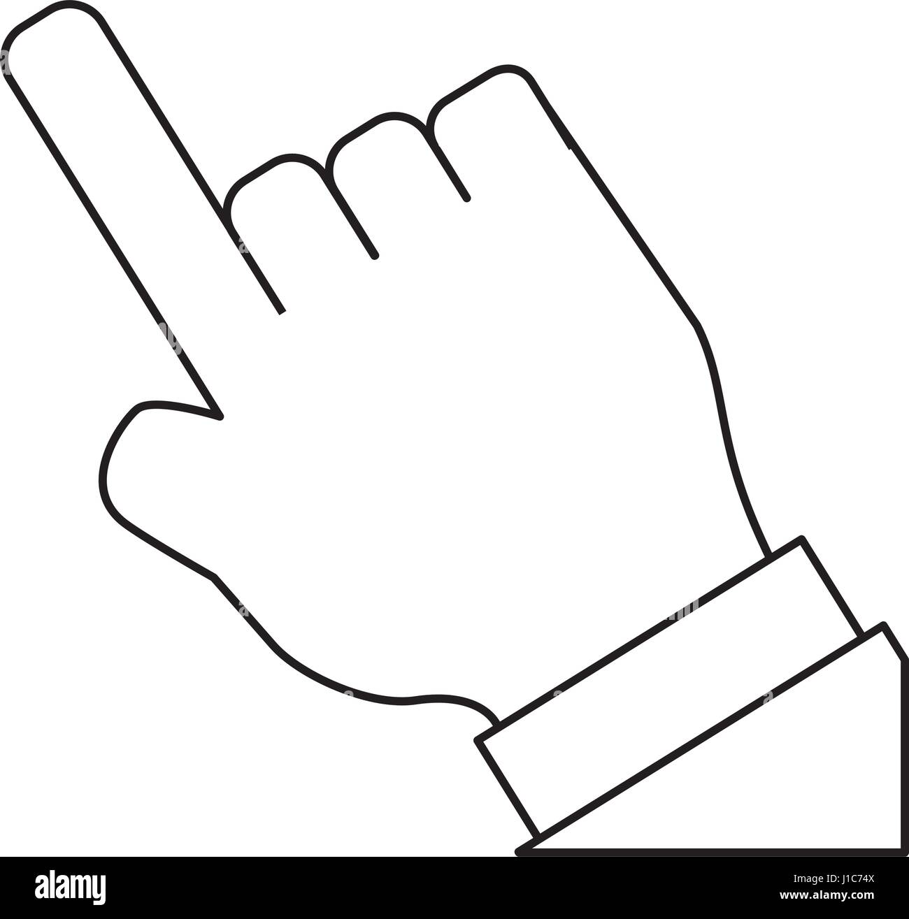 Hand touching something Stock Vector Image & Art - Alamy