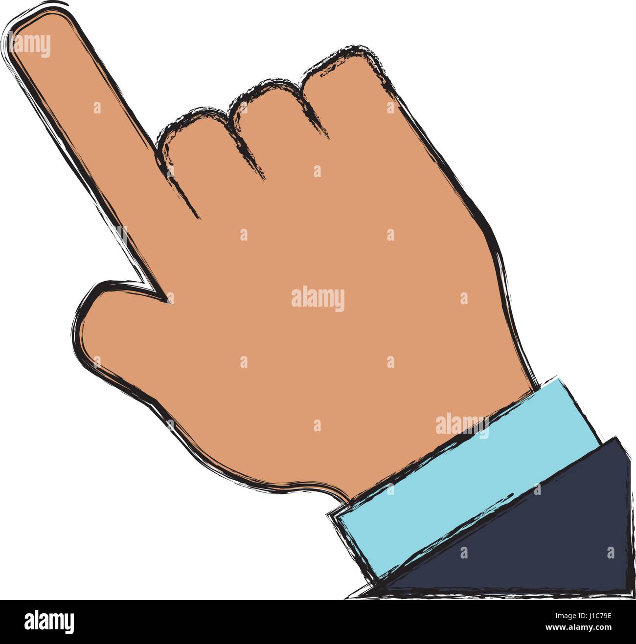 Hand touching something Stock Vector Image & Art - Alamy