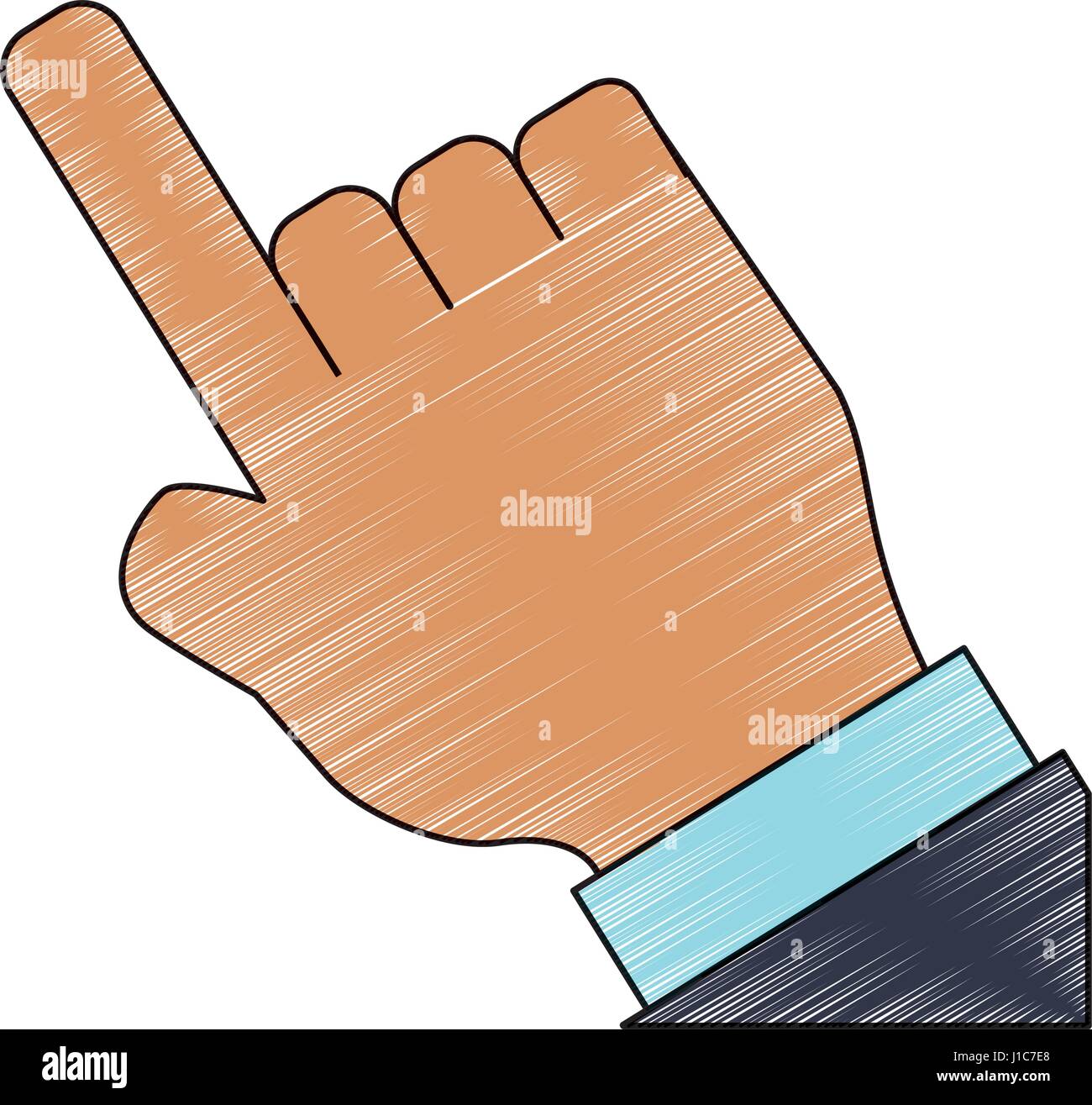 Hand touching something Stock Vector Image & Art - Alamy