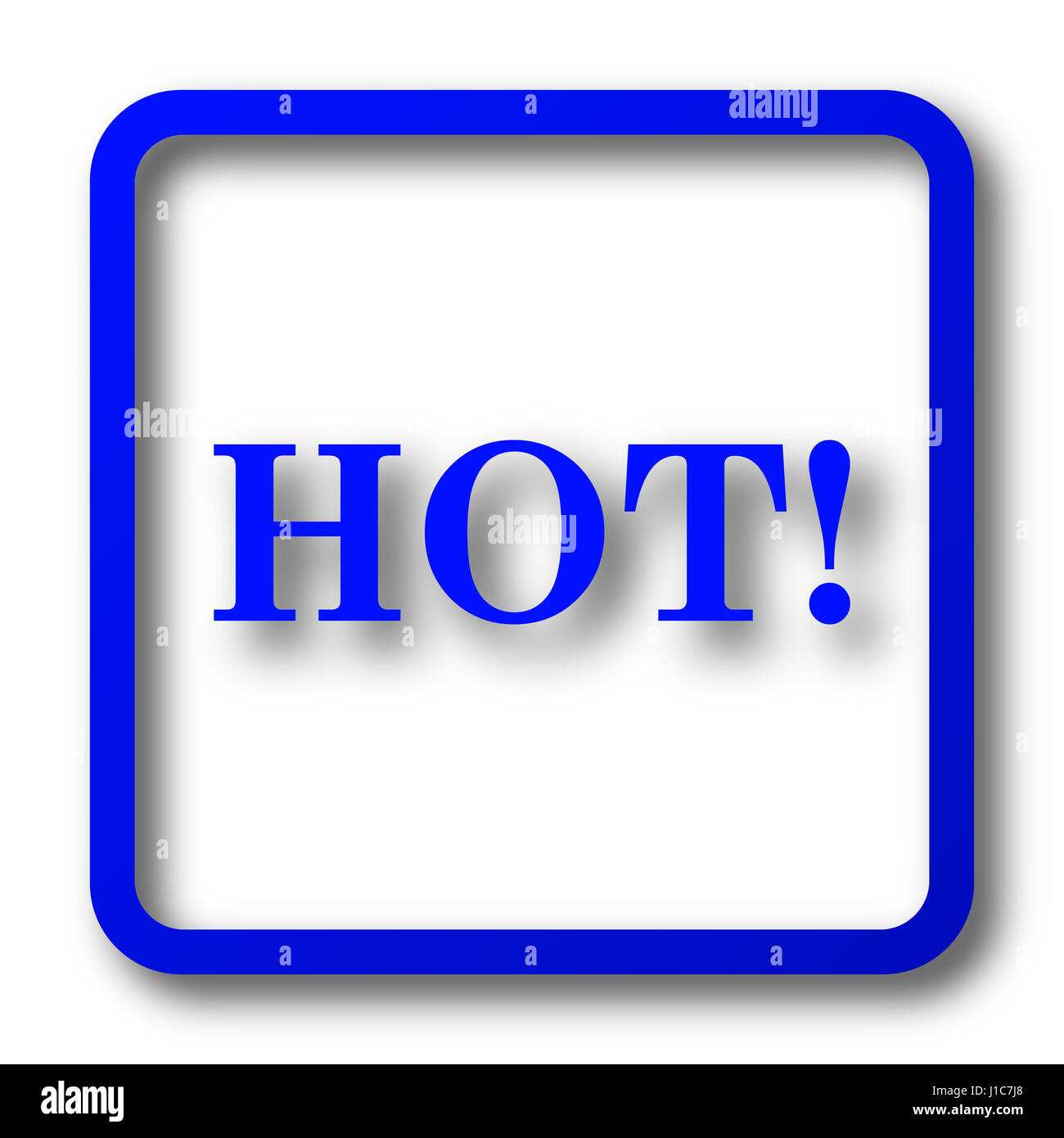 Hot icon. Hot website button on white background Stock Photo - Alamy