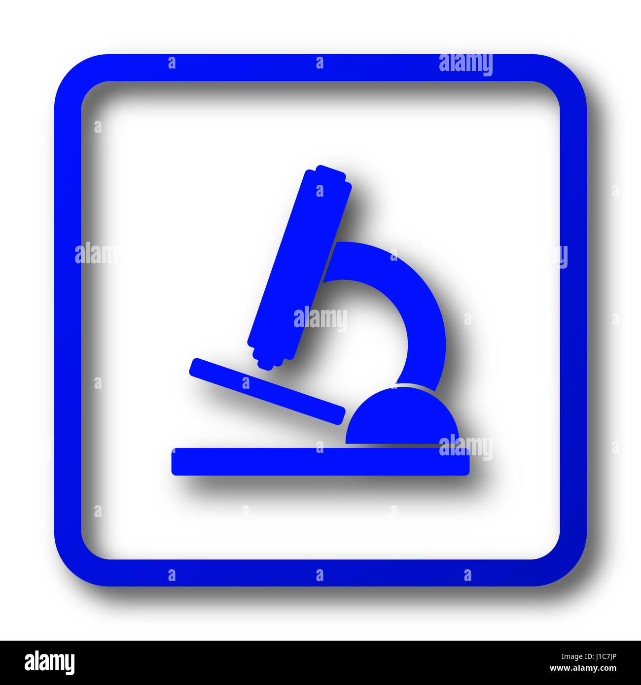 Microscope icon. Microscope website button on white background Stock ...