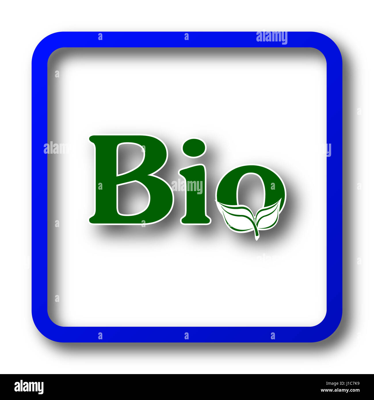 Bio icon. Bio website button on white background Stock Photo - Alamy