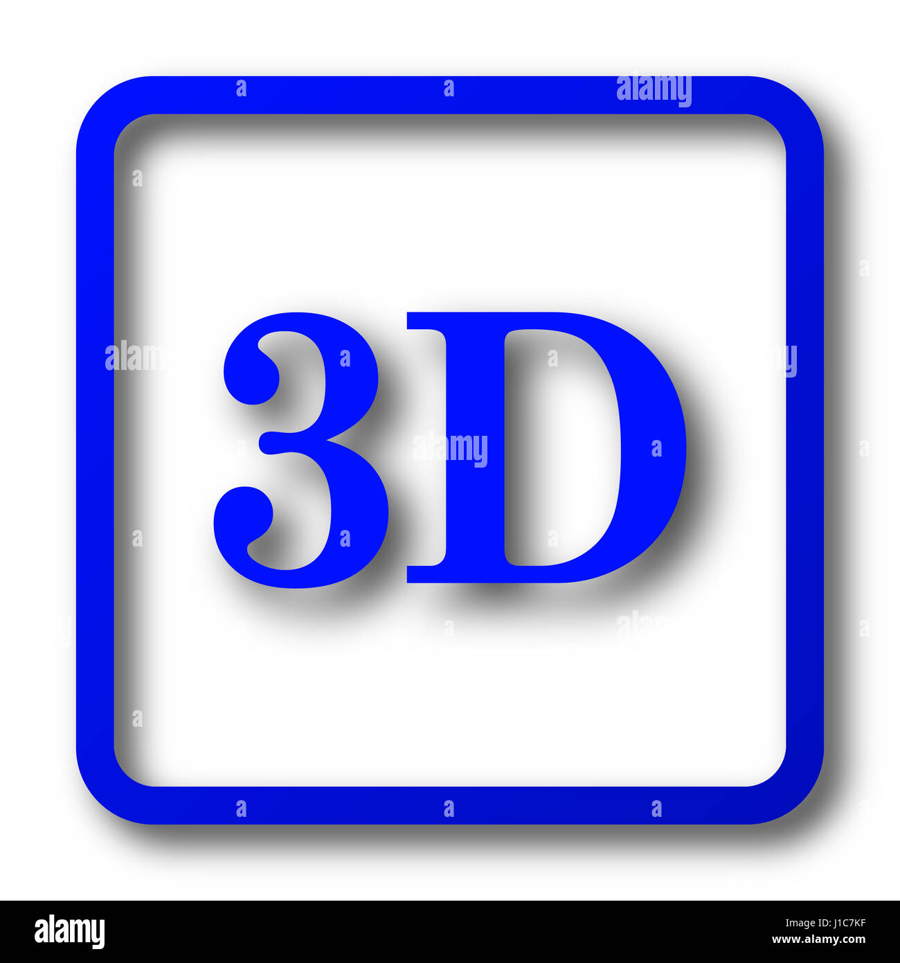 3D icon. 3D website button on white background Stock Photo - Alamy