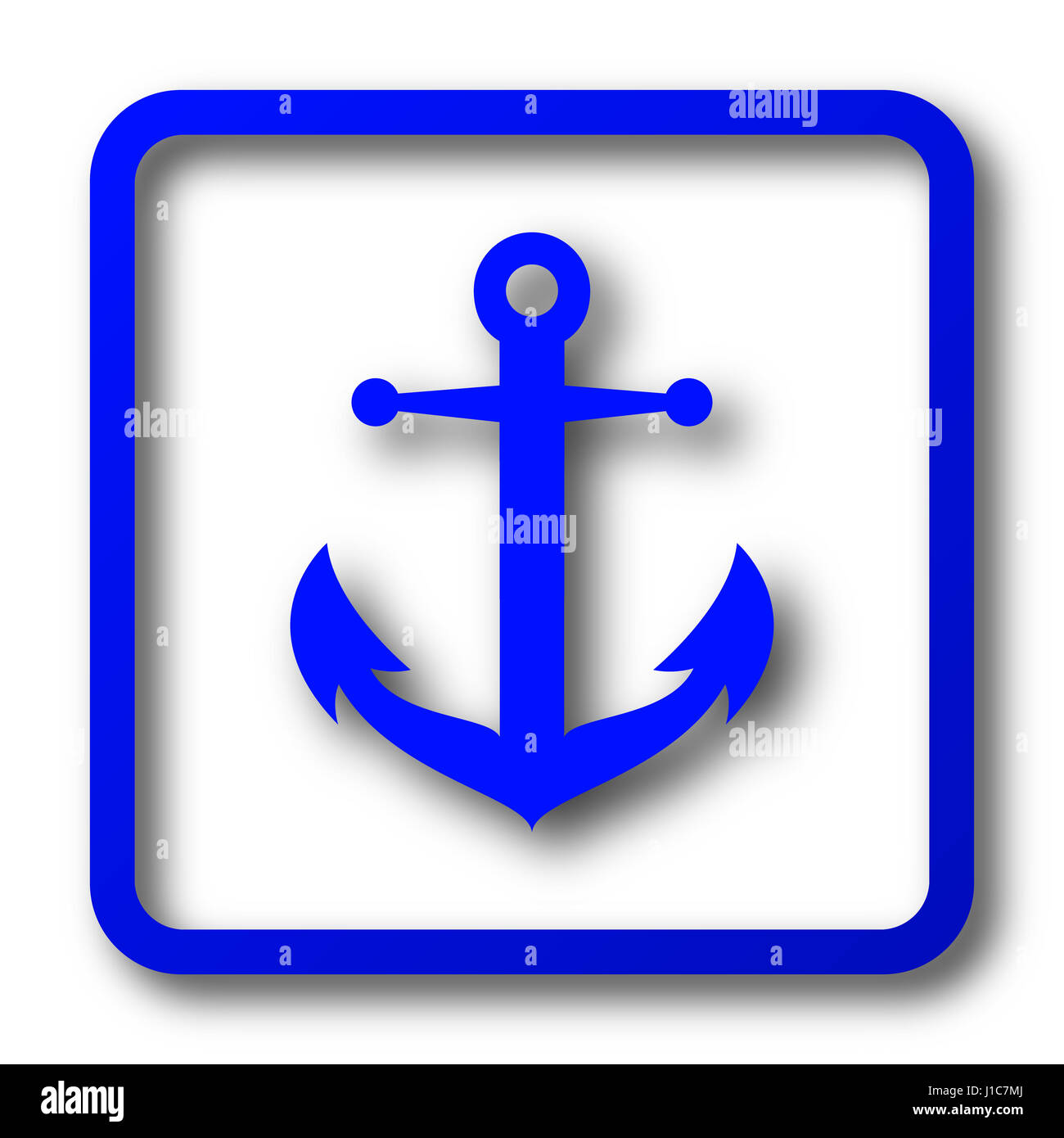 Anchor icon. Anchor website button on white background Stock Photo - Alamy