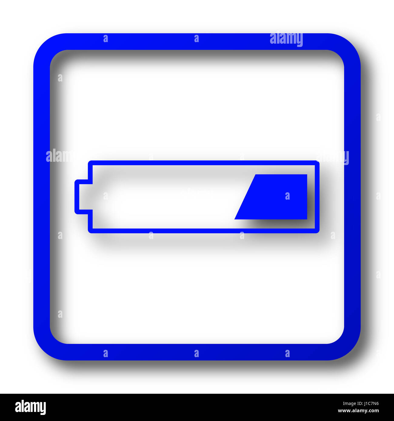 1 third charged battery icon. 1 third charged battery website button on ...