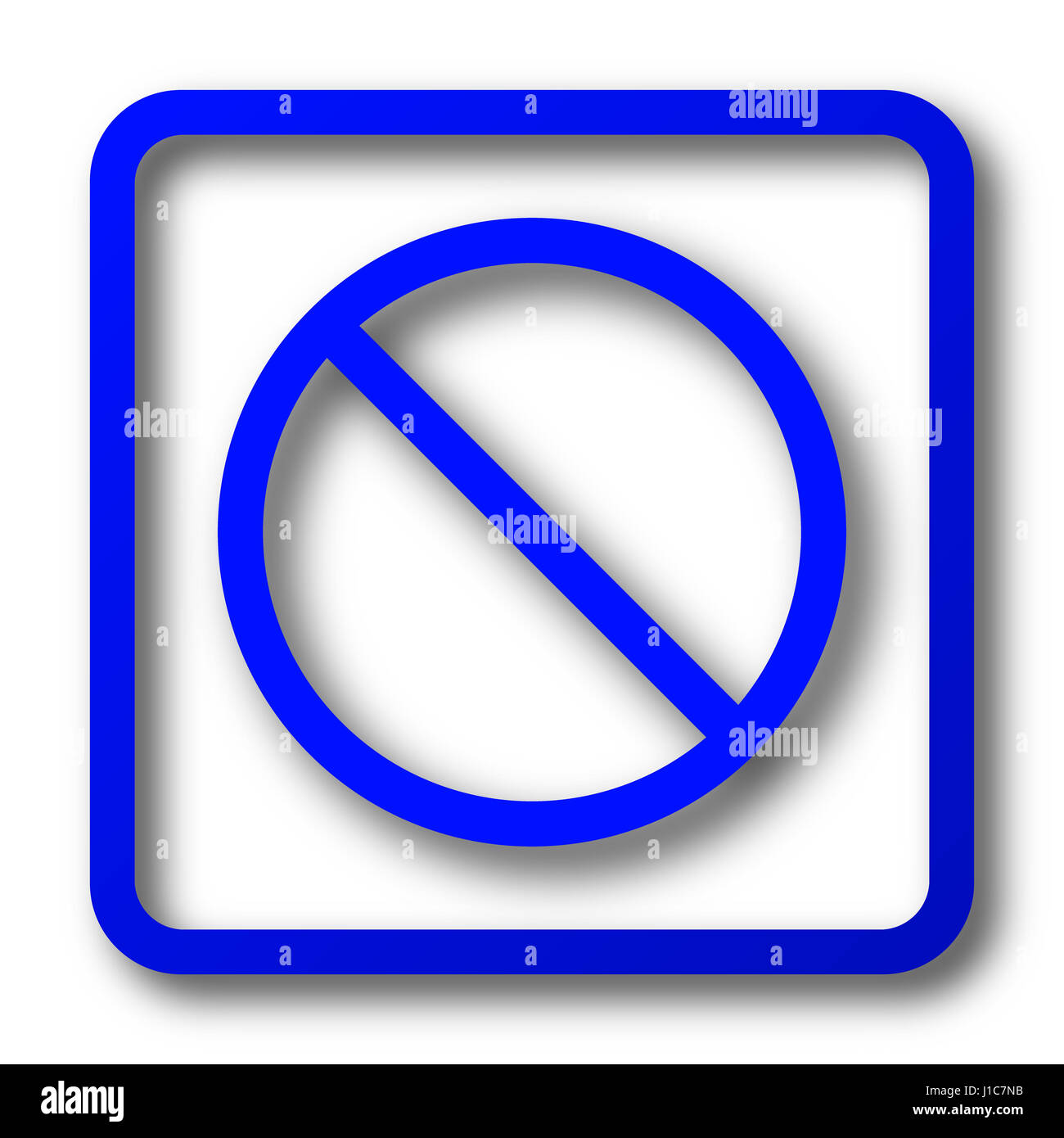 Forbidden icon. Forbidden website button on white background Stock ...