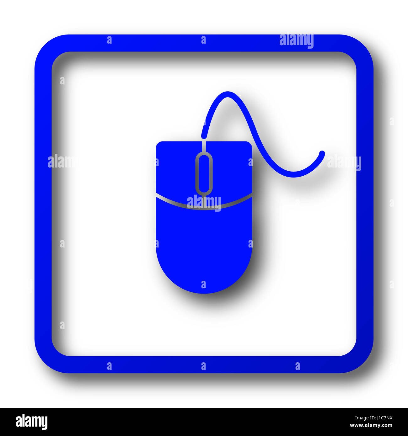 Mouse icon. Mouse website button on white background Stock Photo - Alamy