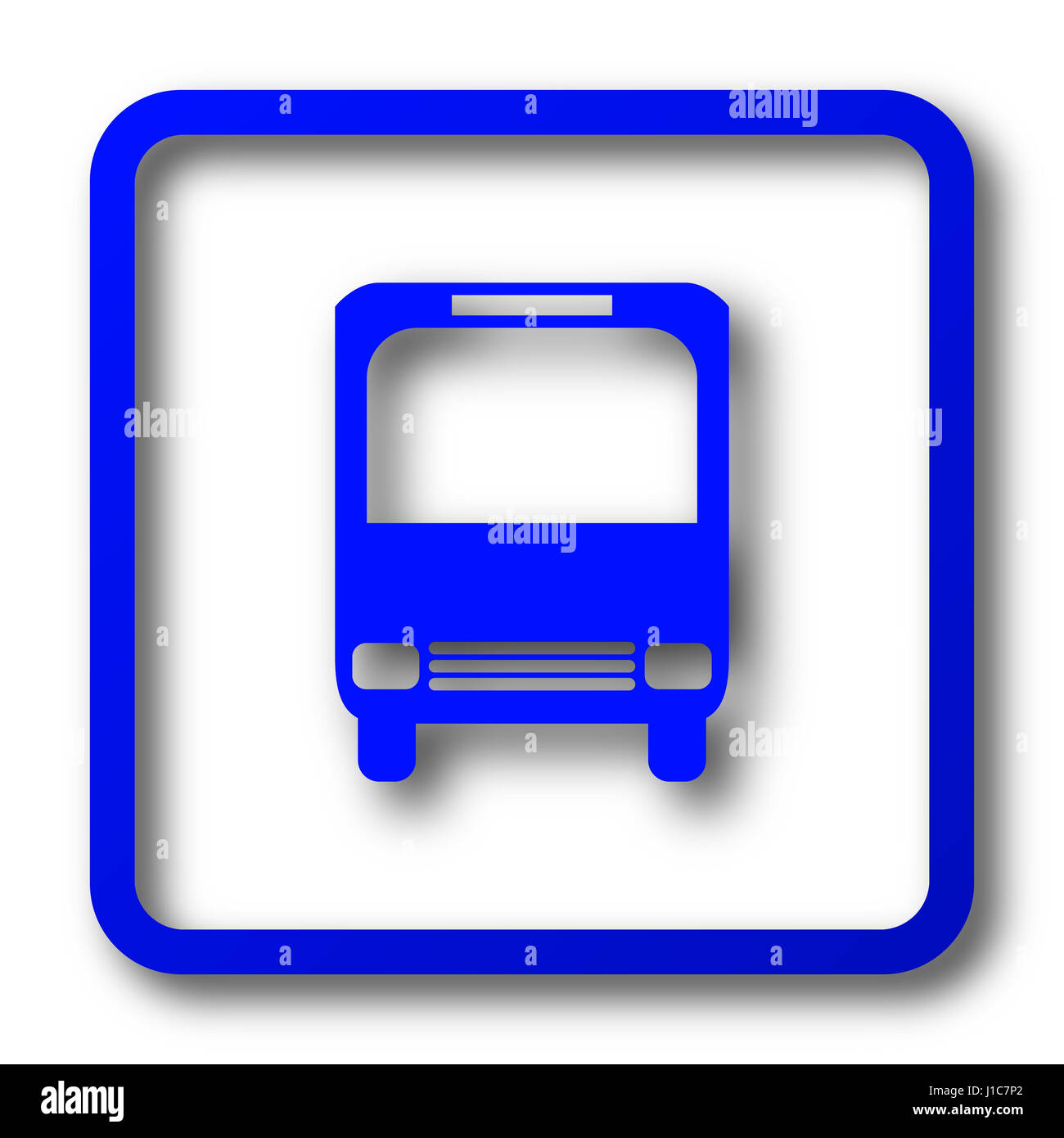 Bus icon. Bus website button on white background Stock Photo - Alamy
