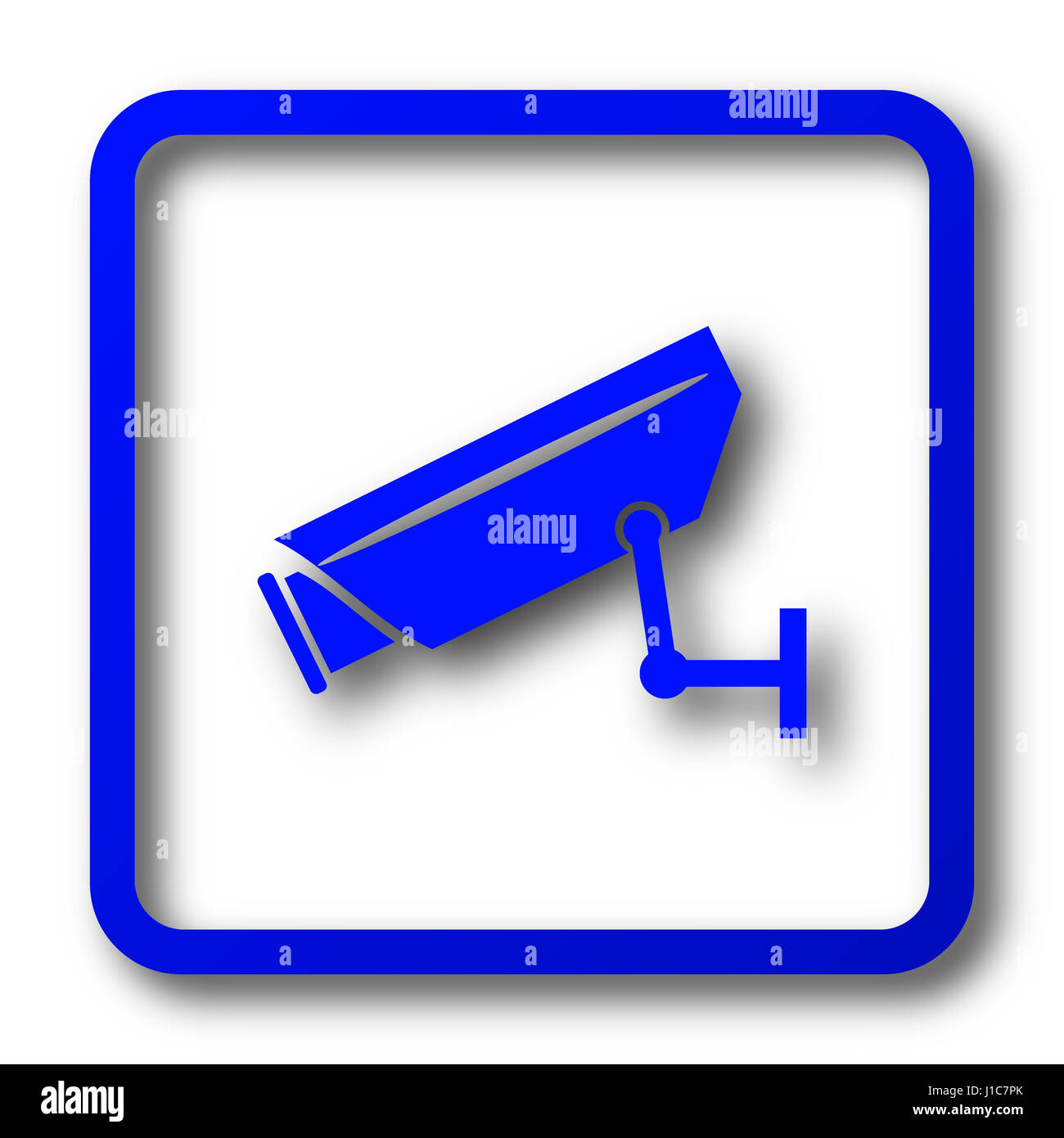 Surveillance camera icon. Surveillance camera website button on white ...