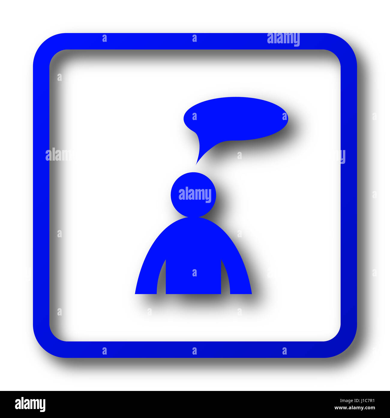 Comments - man with bubble icon. Comments - man with bubble website ...