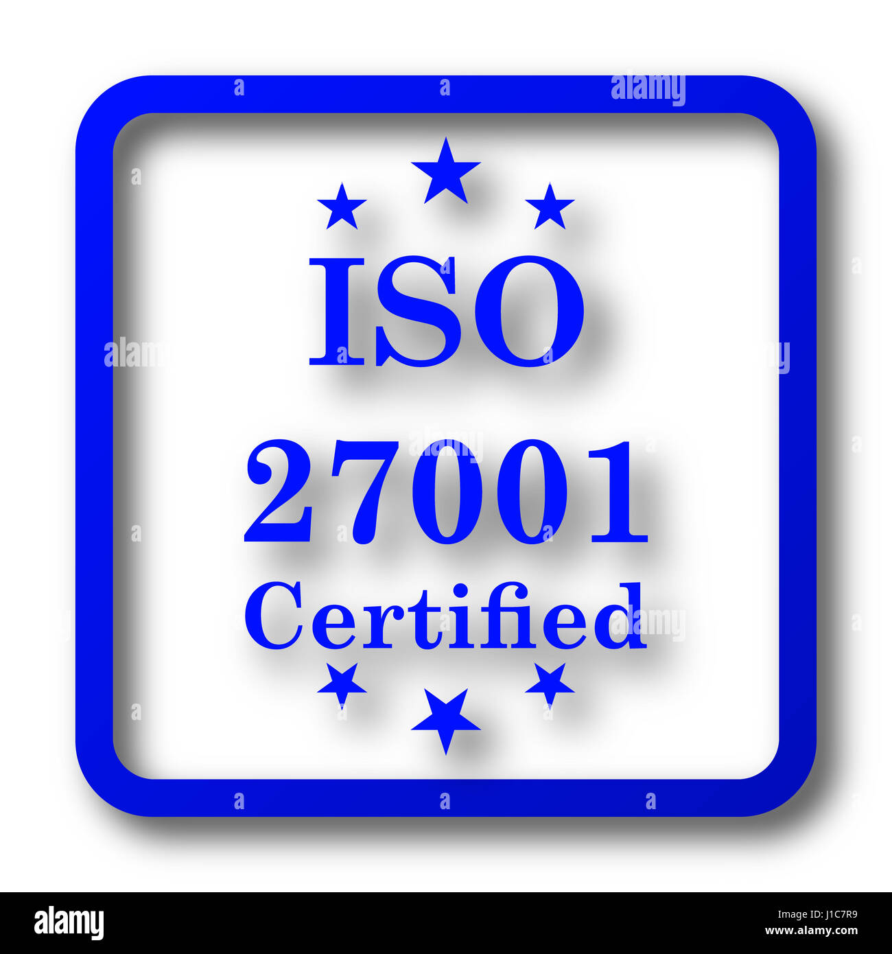 ISO 27001 icon. ISO 27001 website button on white background Stock ...
