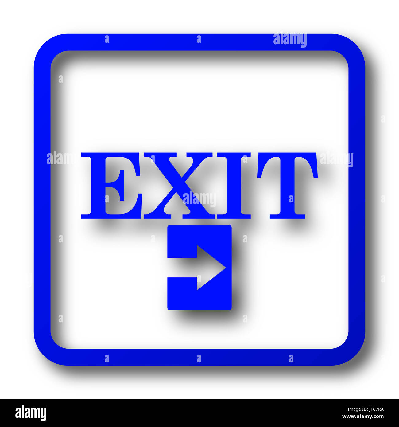 Exit icon. Exit website button on white background Stock Photo - Alamy
