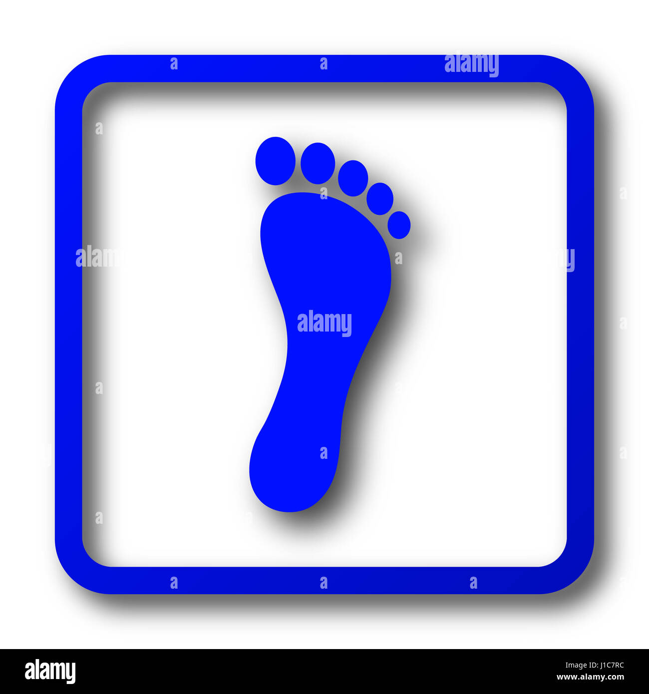 Foot print icon. Foot print website button on white background Stock ...