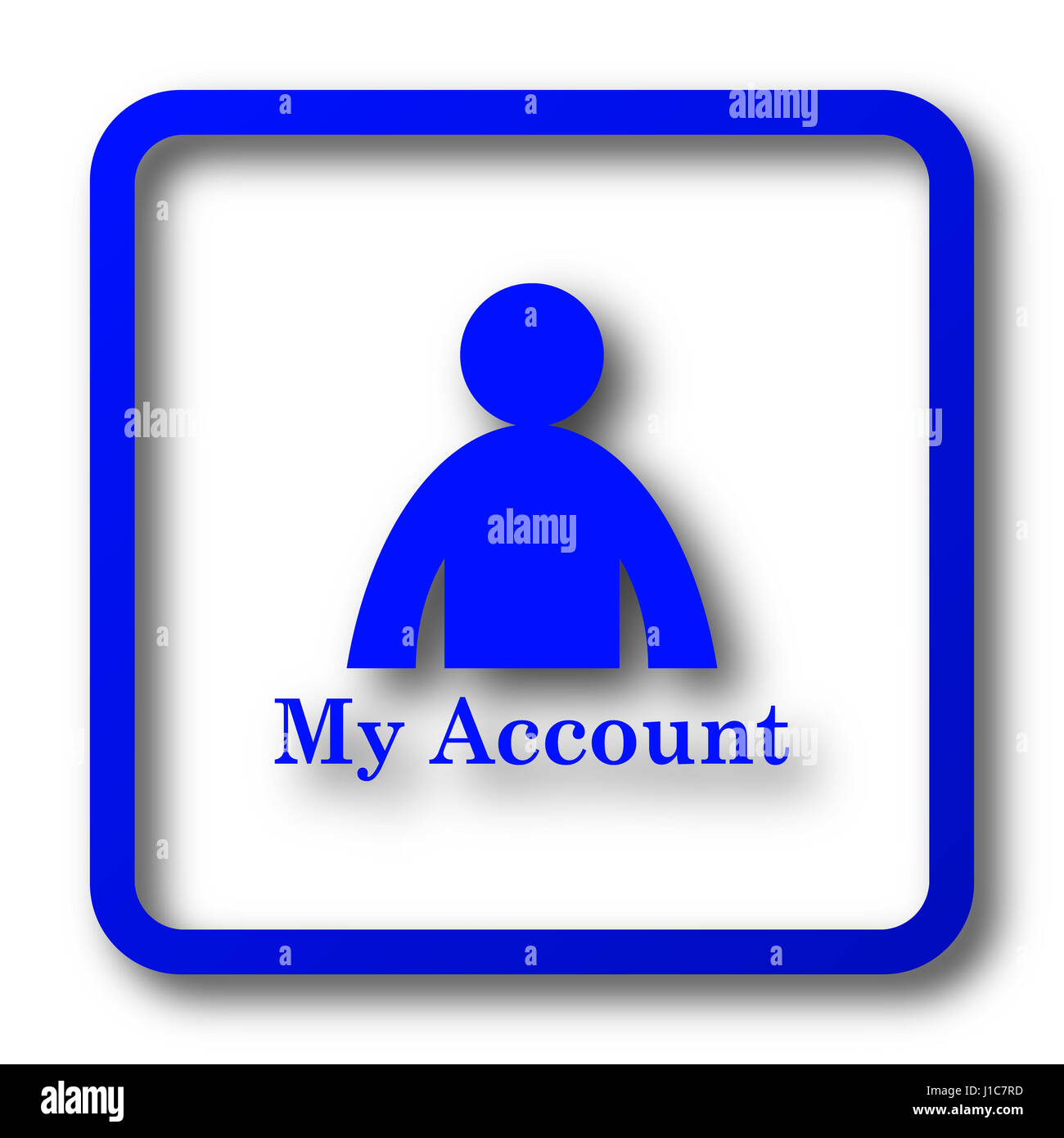 My account icon. My account website button on white background Stock ...