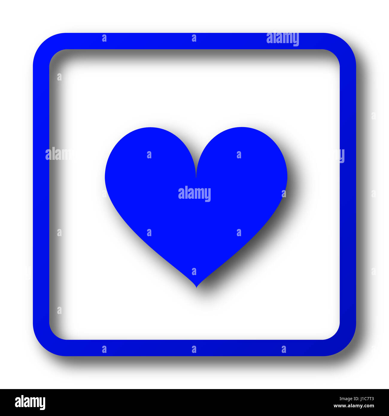 Heart icon. Heart website button on white background Stock Photo - Alamy