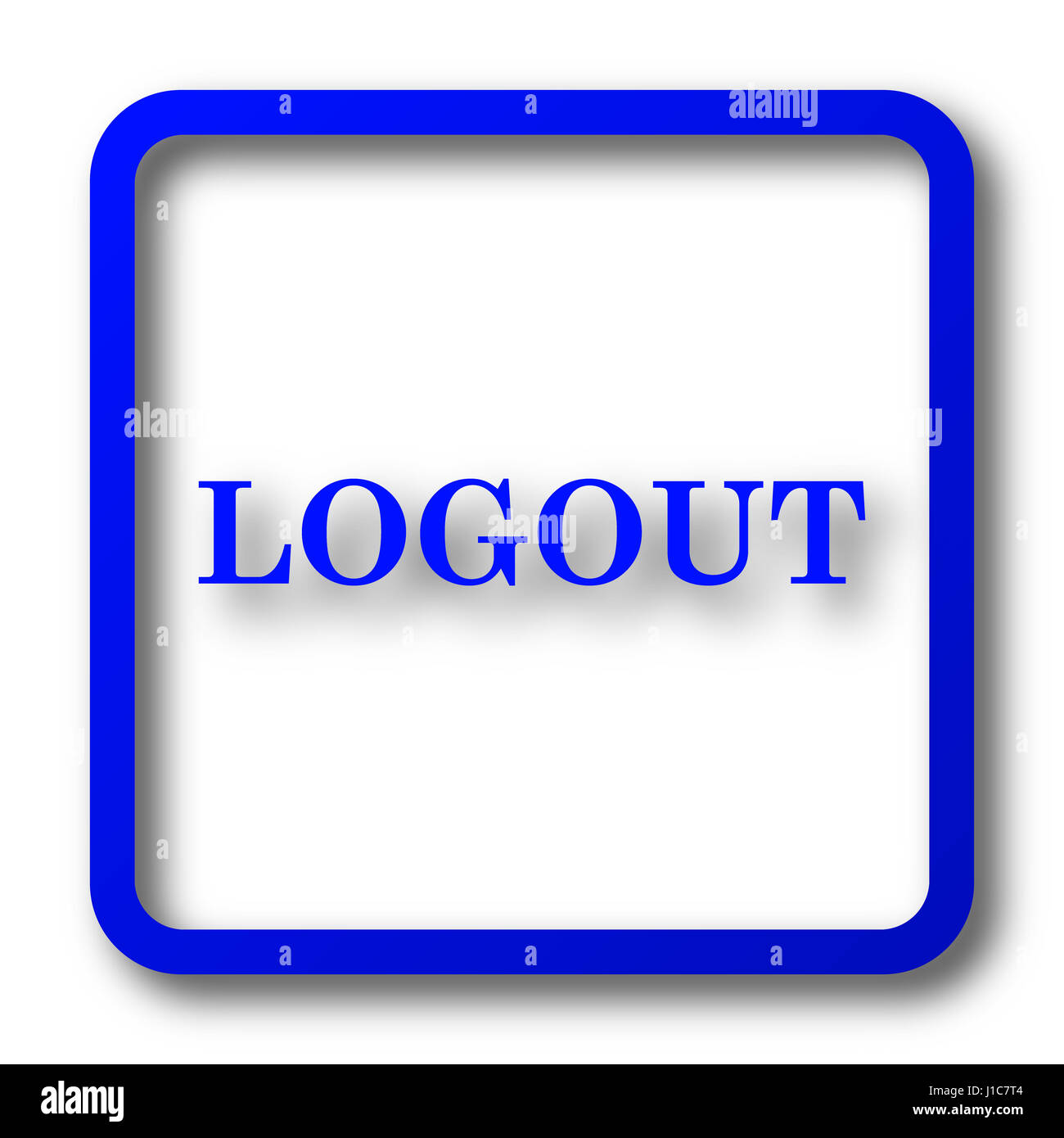 Logout icon. Logout website button on white background Stock Photo - Alamy
