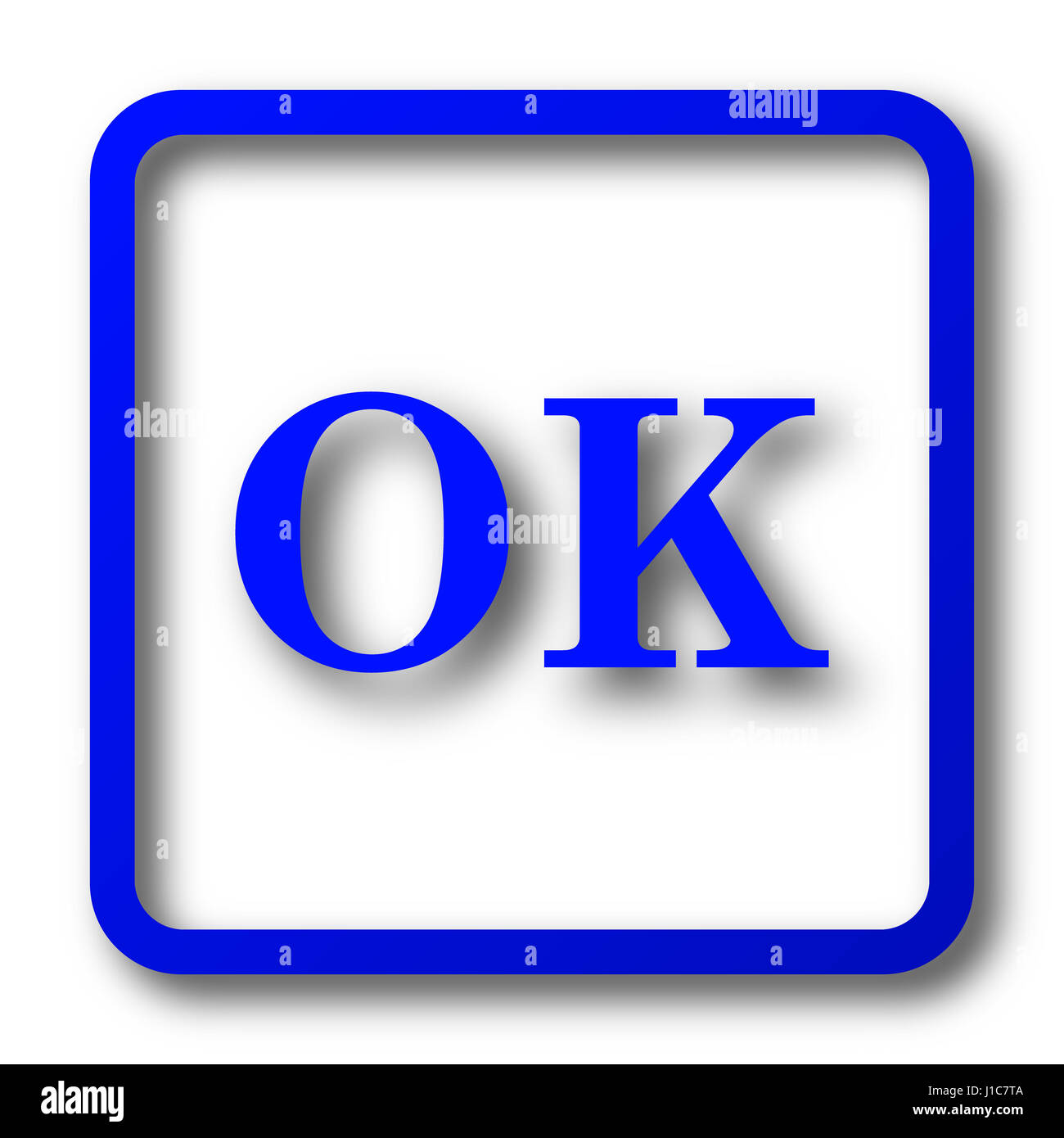 OK icon. OK website button on white background Stock Photo - Alamy
