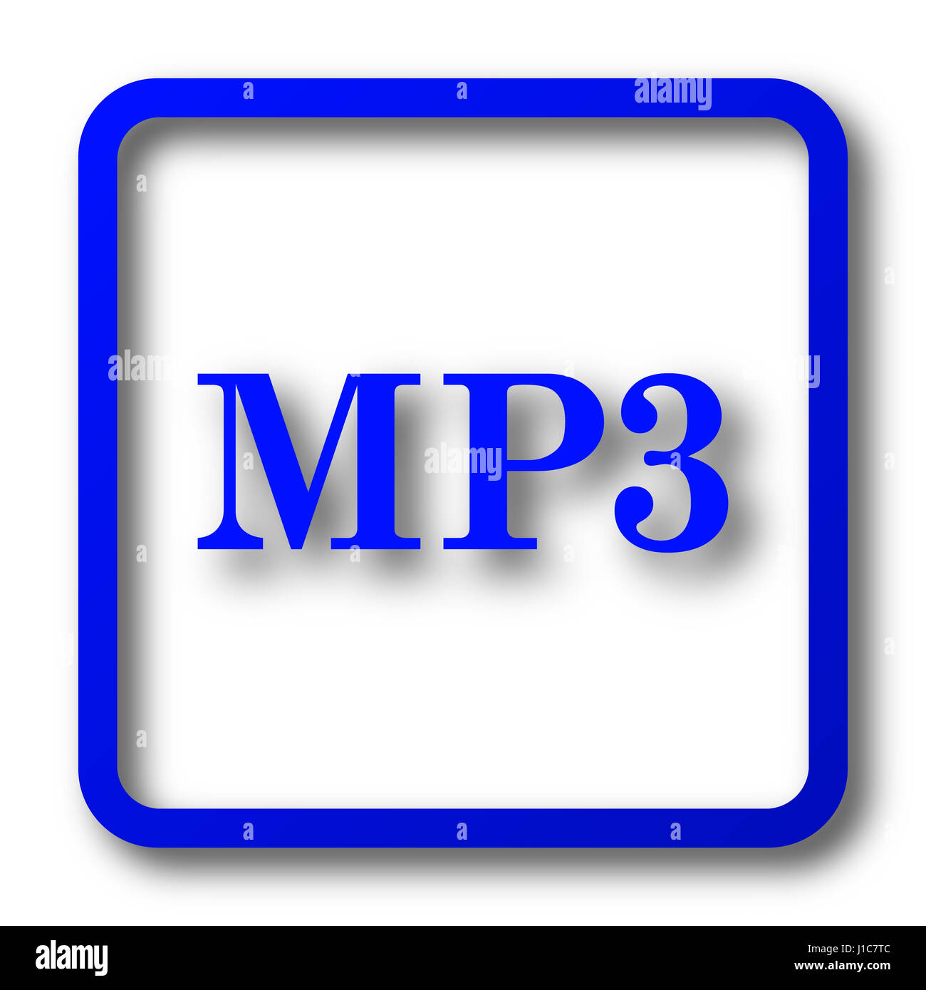 MP3 icon. MP3 website button on white background Stock Photo - Alamy