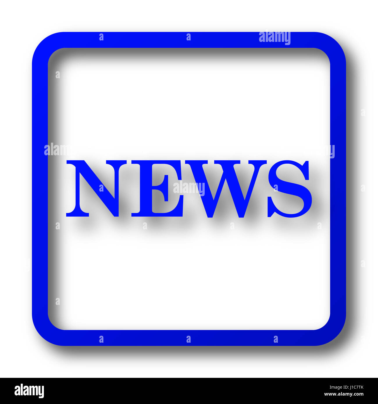 News icon. News website button on white background Stock Photo - Alamy