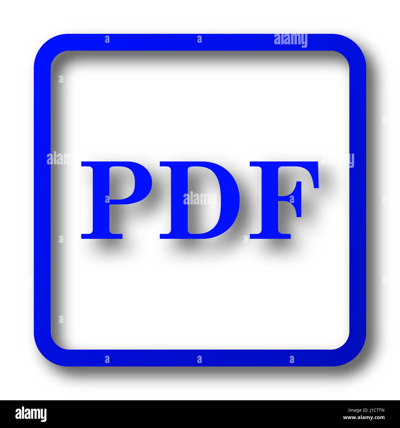 PDF icon. PDF website button on white background Stock Photo - Alamy