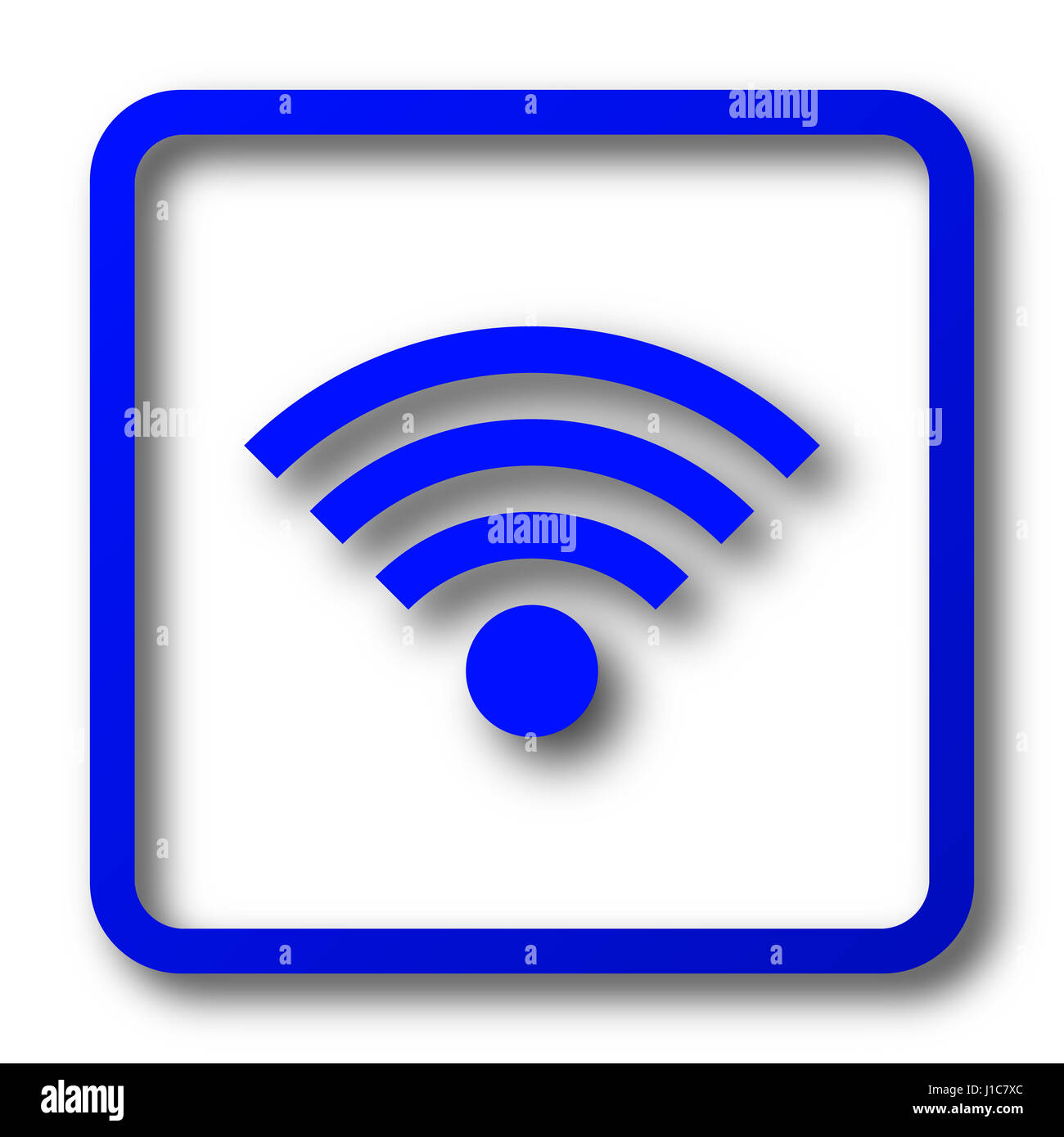 Wireless sign icon. Wireless sign website button on white background ...