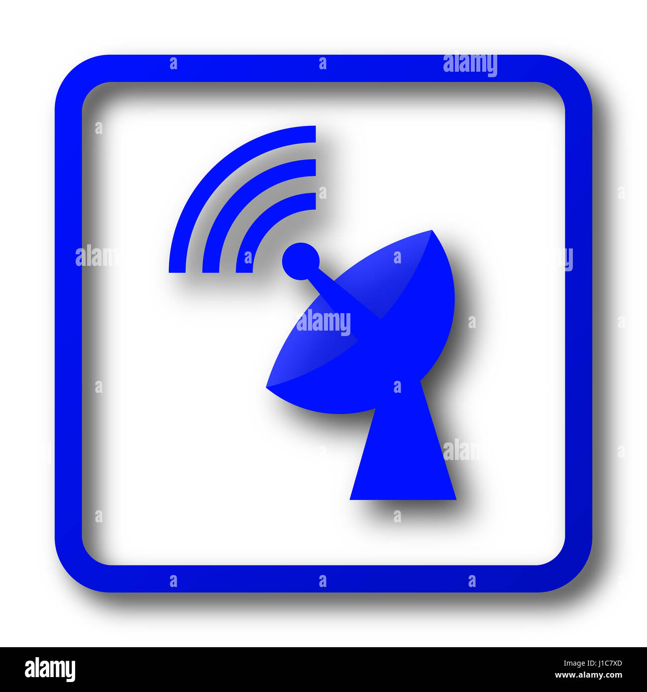 Wireless antenna icon. Wireless antenna website button on white ...