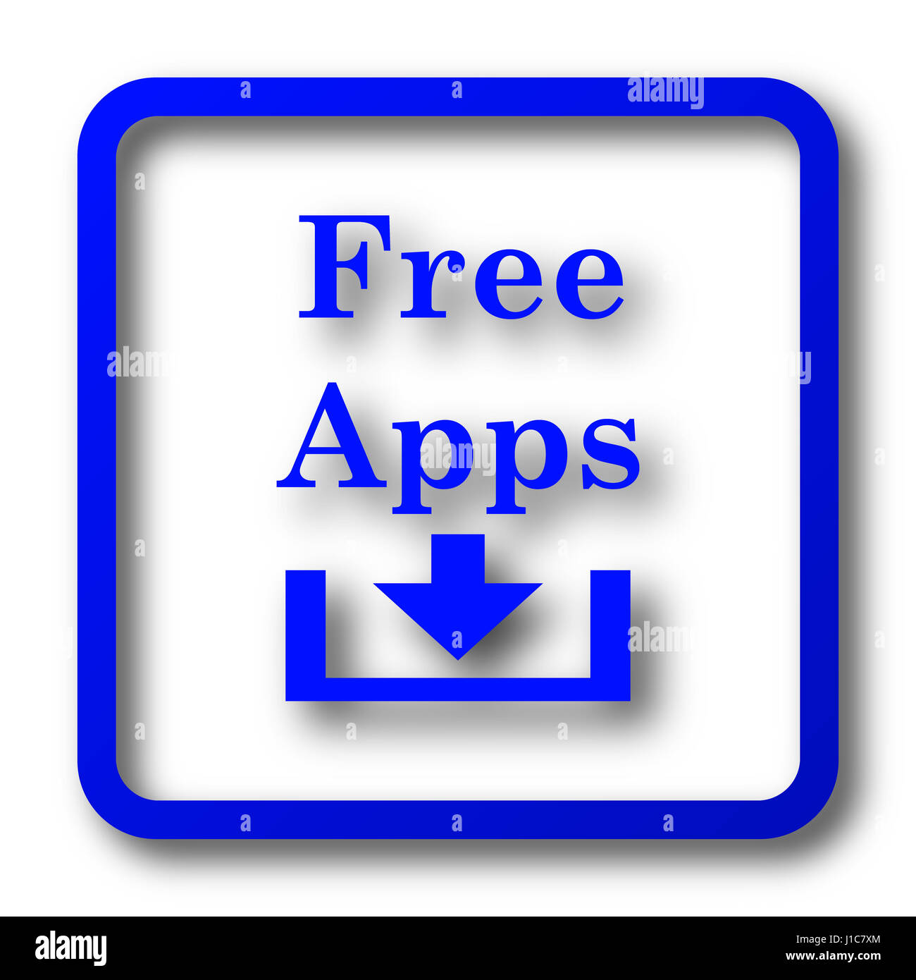 Free apps icon. Free apps website button on white background Stock ...