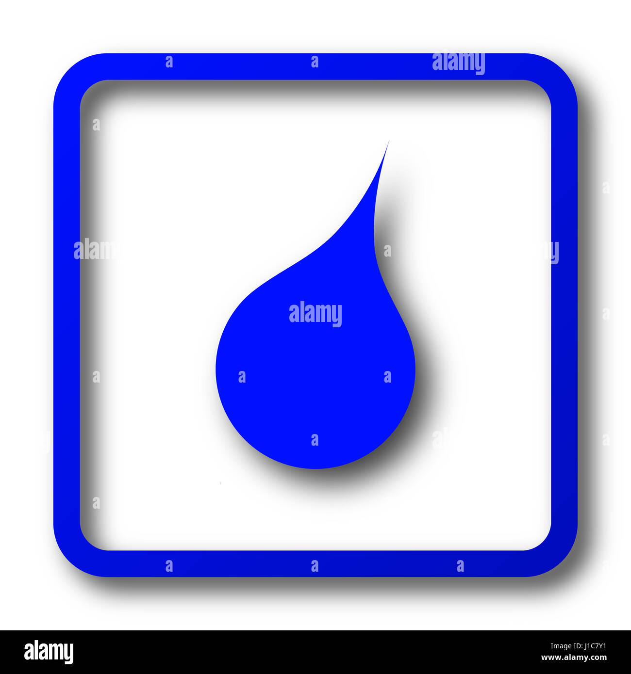 Rain icon. Rain website button on white background Stock Photo - Alamy